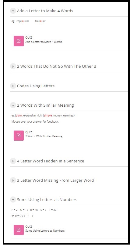 Online Eleven Plus Exams: 11+ Online Verbal Reasoning Course